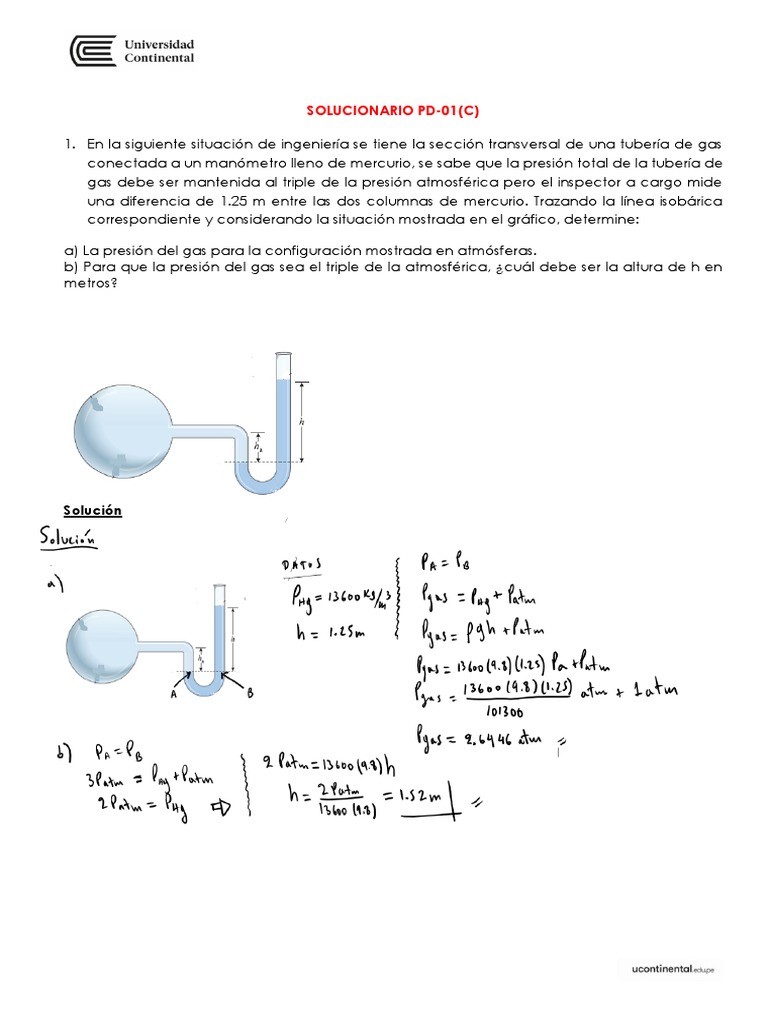 SOLUCIÓN PRUEBA DE DESARROLLO 1 Actualizado FISICA C1 | PDF