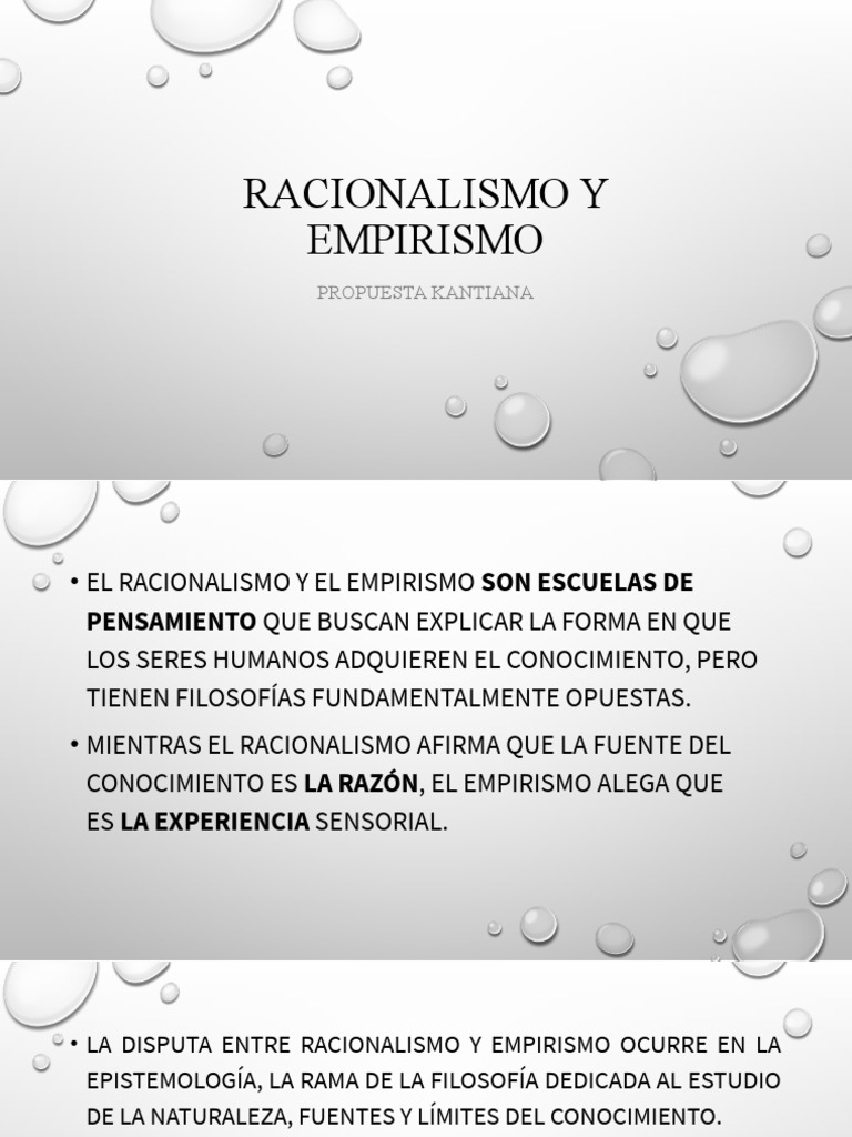 Racionalismo y Empirismo | PDF | Empirismo | Racionalismo