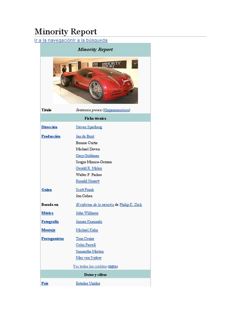 Minority Report | PDF