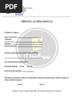 Reklamacijski Zapisnik | PDF
