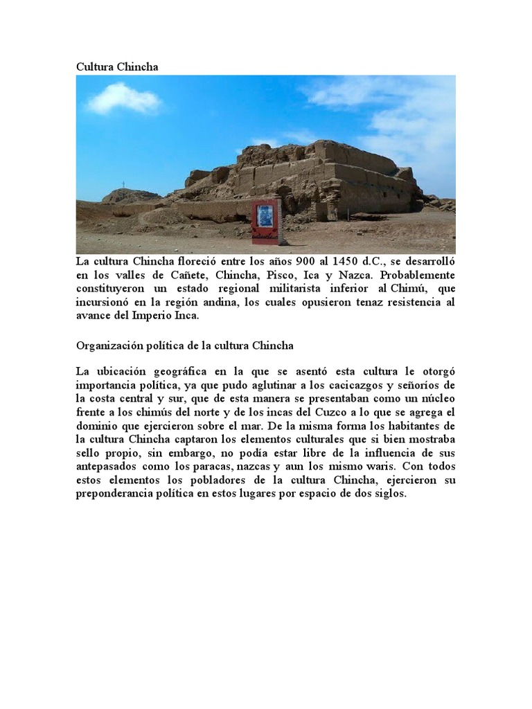 Cultura Chincha | PDF | Imperio Inca