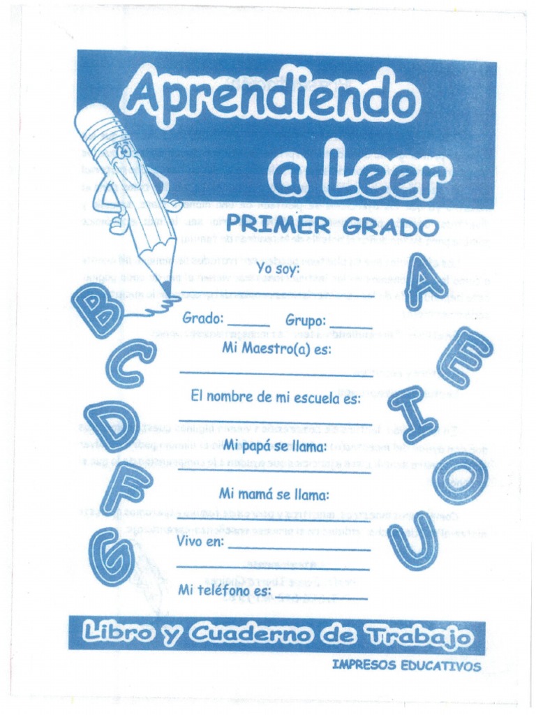 Aprendiendo A Leer 1° Grado | PDF
