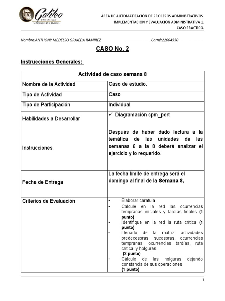 Caso 2 Semana 8 | PDF