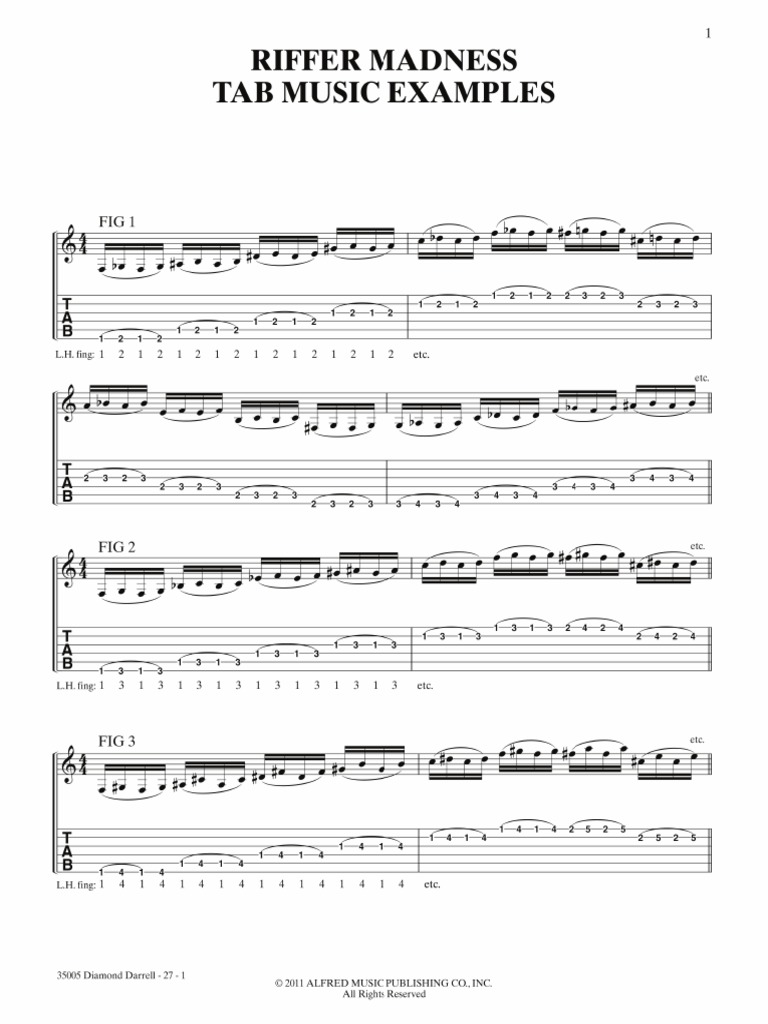 Pantera - Riffer Madness TAB Examples | PDF
