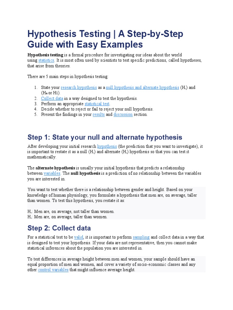 Hypothesis Testing | PDF