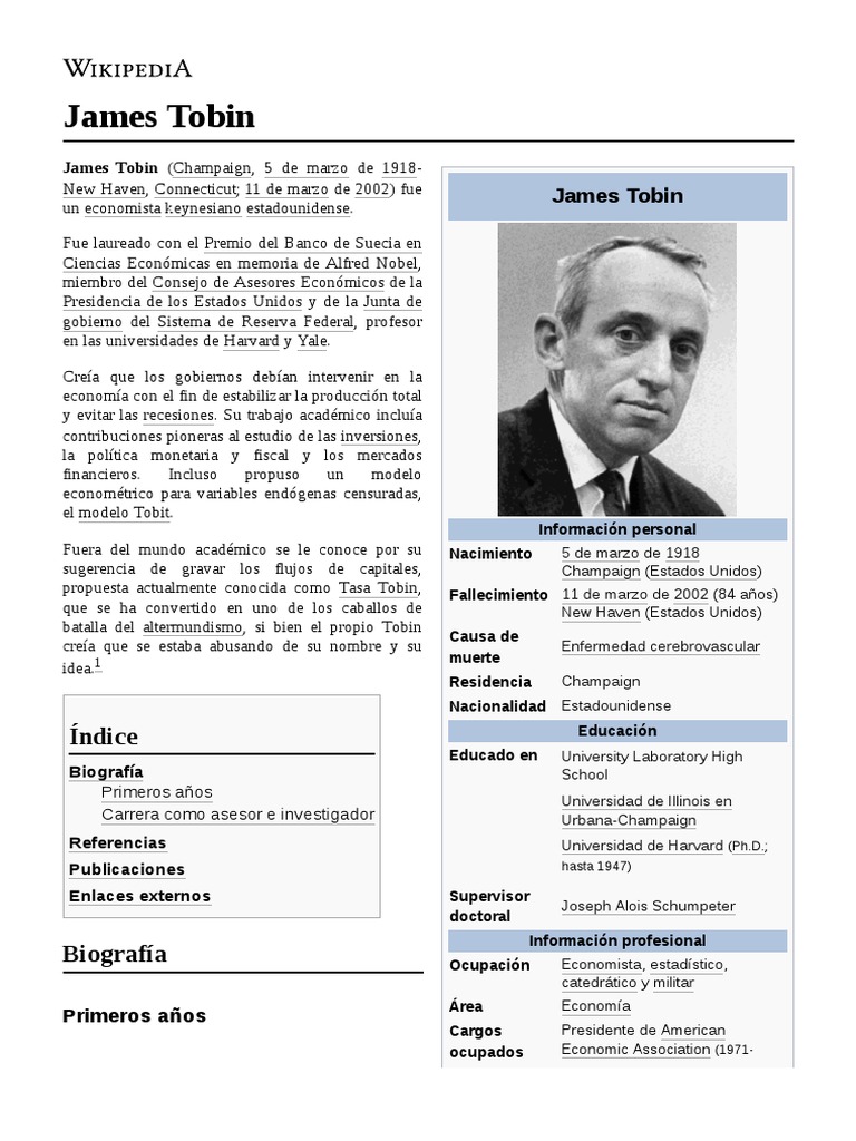 James Tobin | PDF | Historia