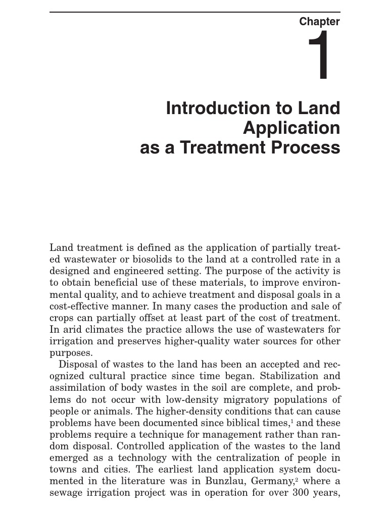 Land Treatment Systems For Municipal and Industrial Wastes | PDF ...