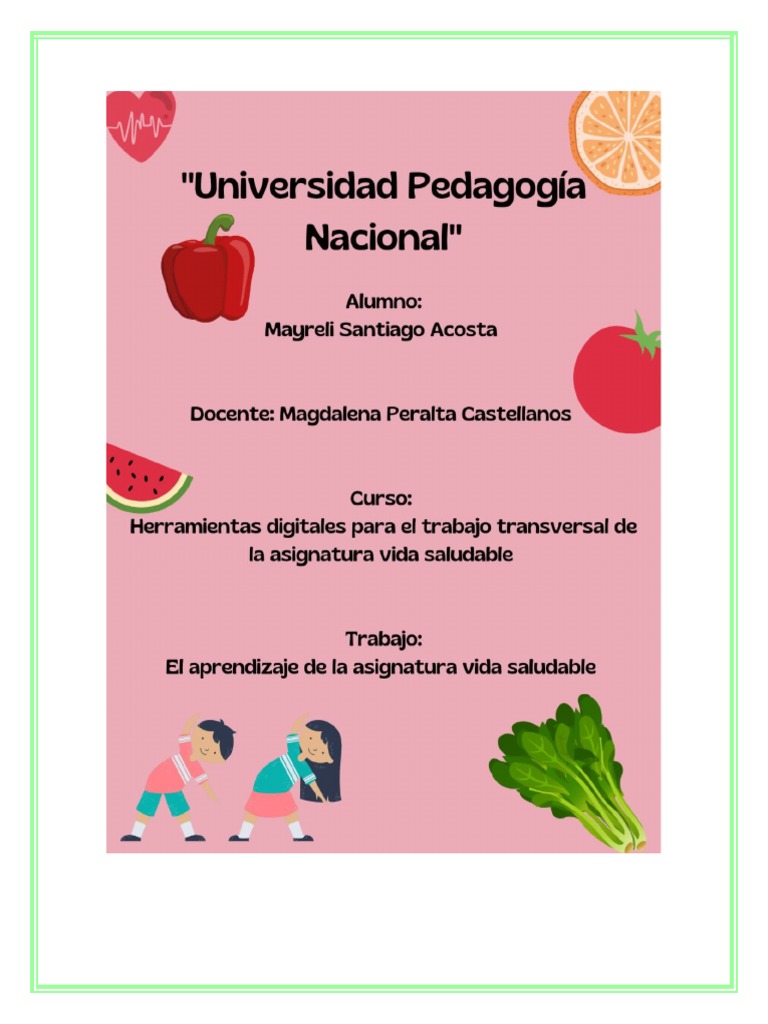 Actividad 1el Aprendizaje de La Asignatura Vida Saludable | PDF