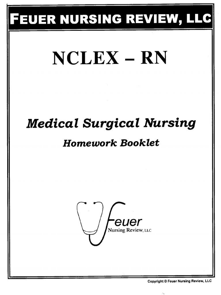 01 RN Medical Surgical Nursing Homework Booklet | PDF