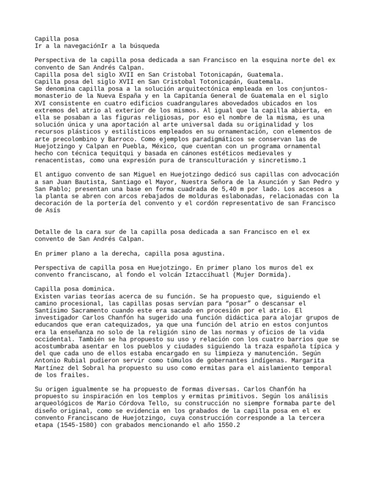 Capillas Posas: Arte y Función en el Siglo XVI | PDF