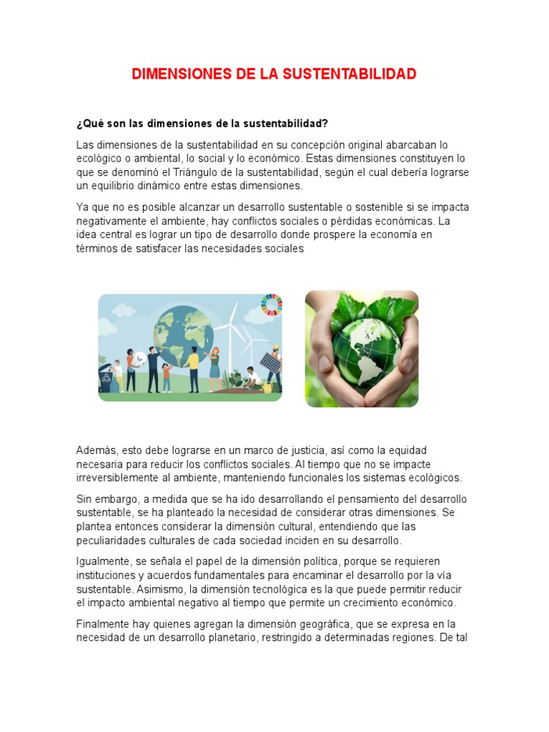Dimensiones de La Sustentabilidad | PDF