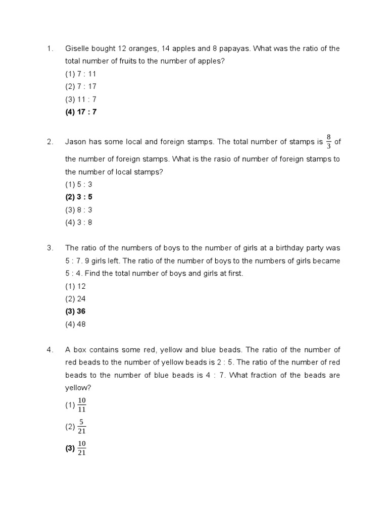 Maths P6 | PDF | Arithmetic