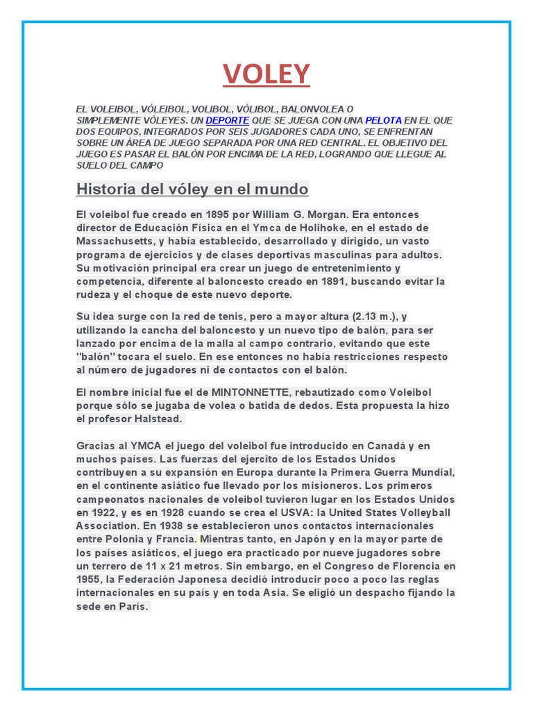 Educacion Física Voley Pdf Vóleibol Juegos De Pelota