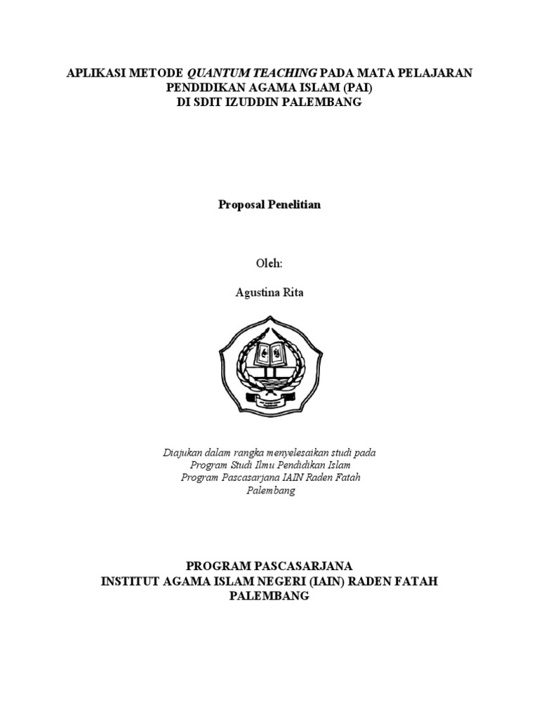 Contoh Proposal Penelitian | PDF