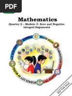 Q2 Mathematics 9 - Module 3 | PDF | Exponentiation | Abstract Algebra