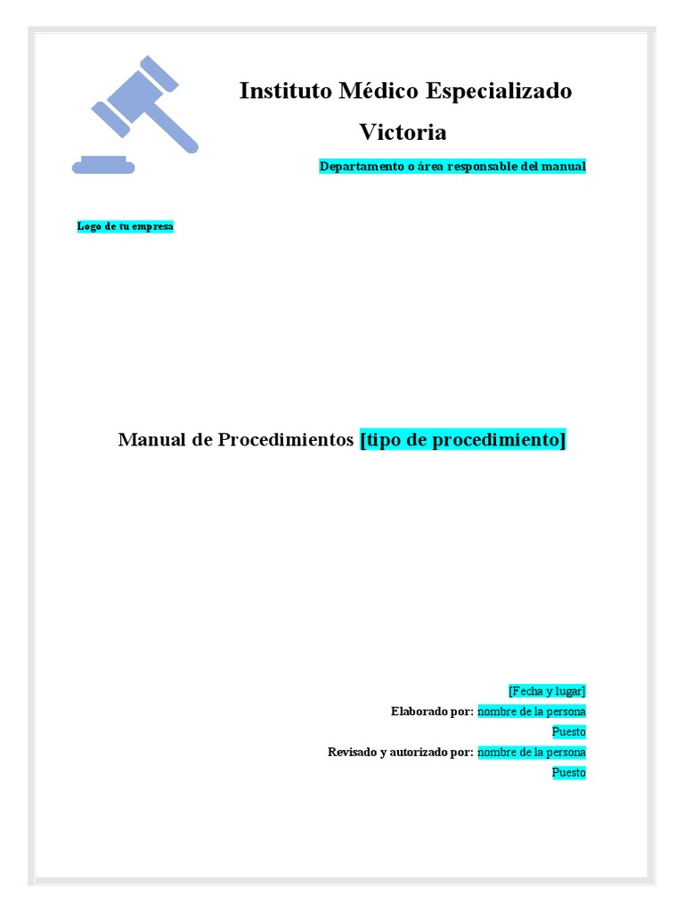 Formato Manual de Procedimientos | PDF