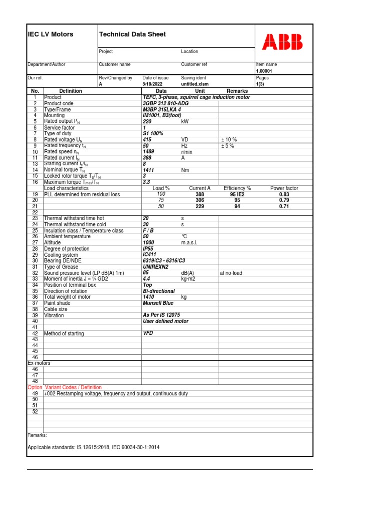 Document 220KW | PDF | Electric Motor | Electrical Components