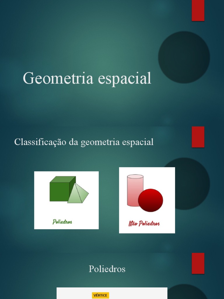 Geometria Espacial: Conceitos e Fórmulas | PDF | Esfera | Triângulo
