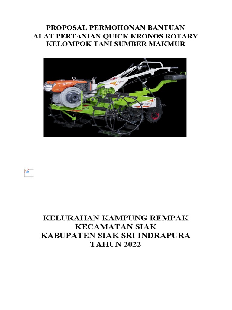 Proposal-Permohonan-Alsintan M | PDF