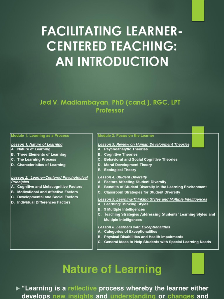 MODULE 1 - Lesson 1 - Nature of Learning | PDF