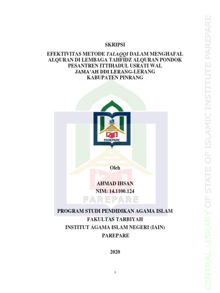 Efektivitas Metode Talaqqi | PDF