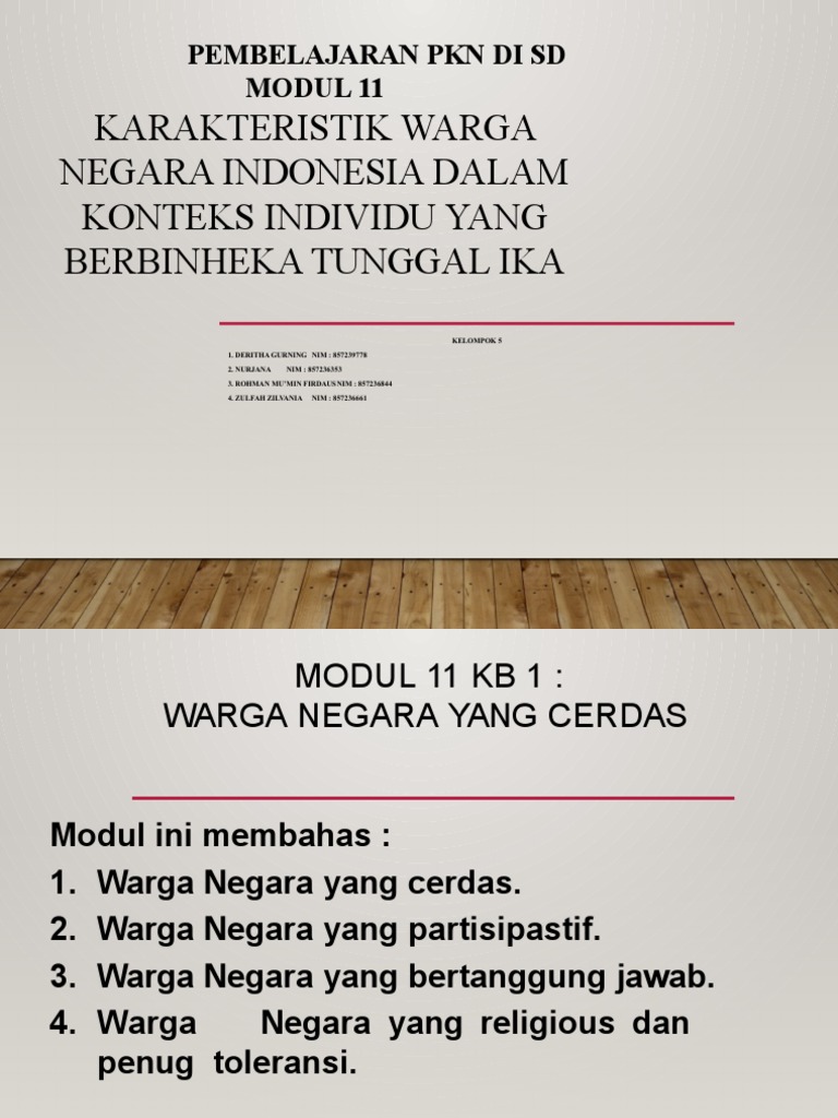 Pembelajaran PKN Di SD - Modul 11 - Kelompok 5 | PDF