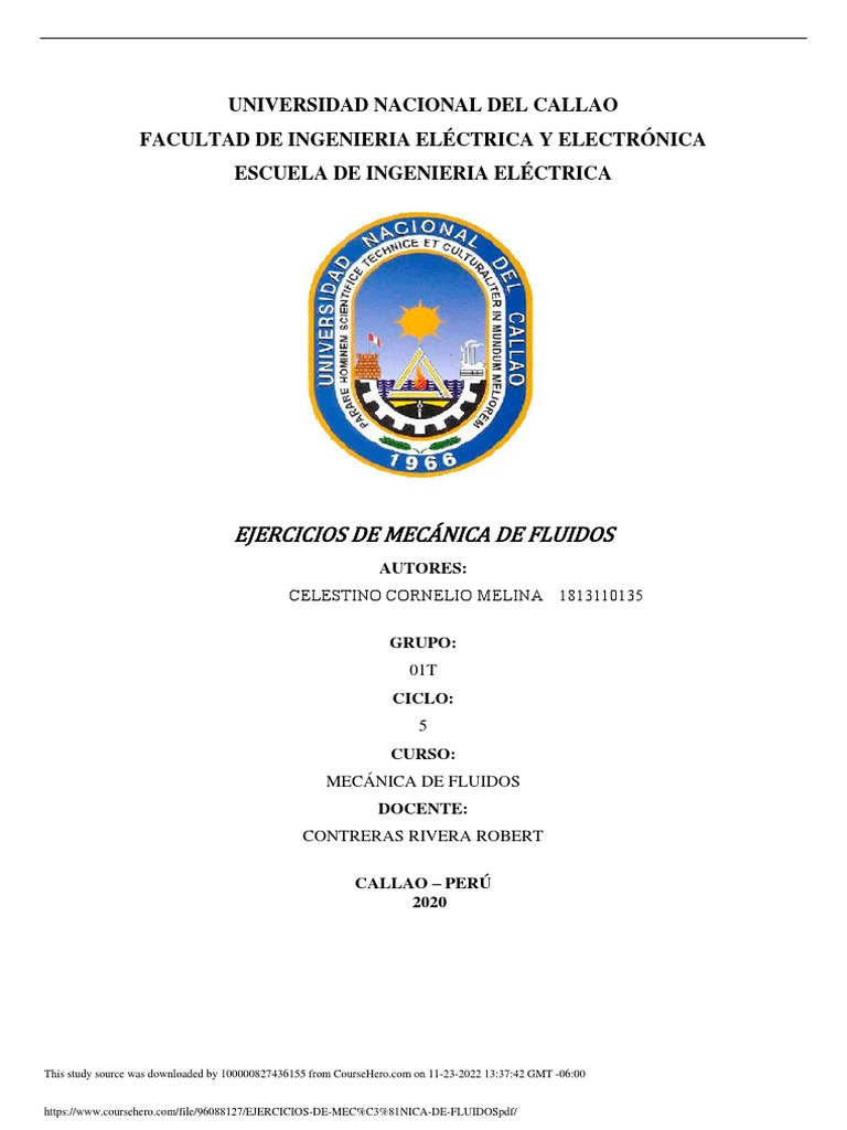Ejercicios de Mec Nica de Fluidos PDF | PDF | Bomba