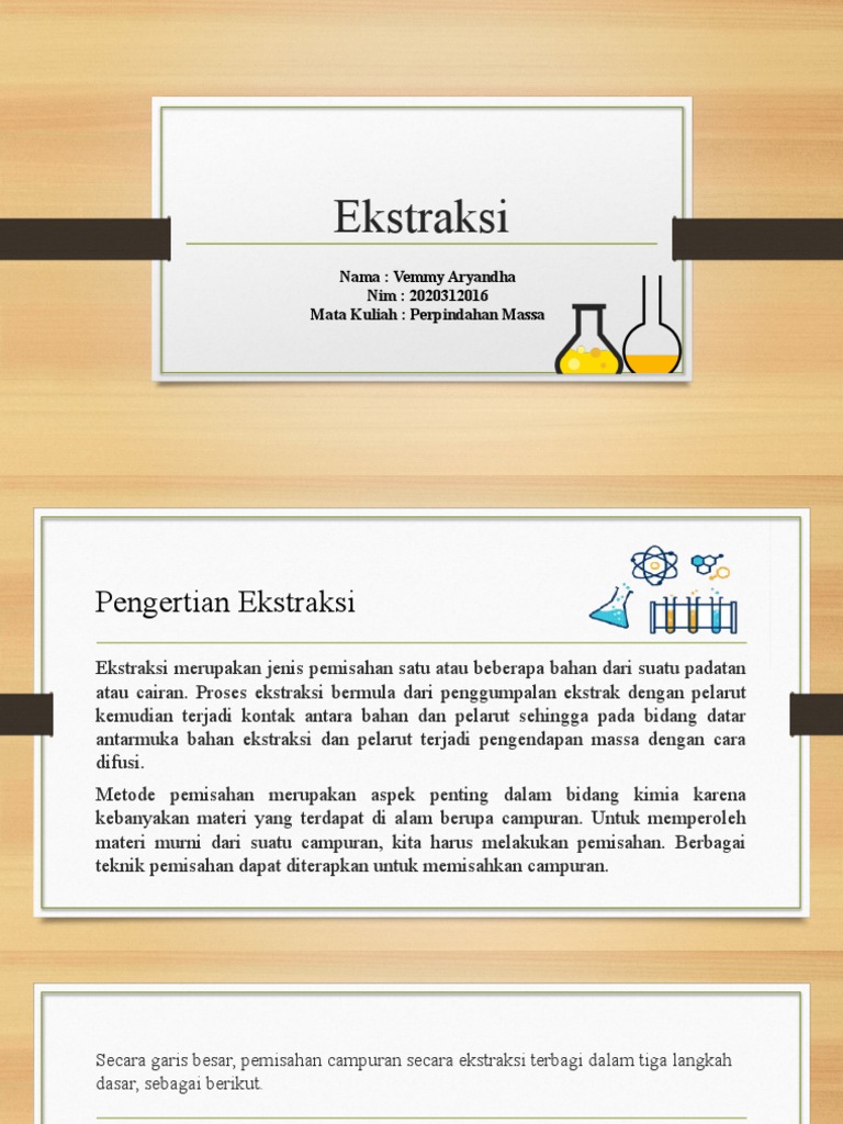 Teknik dan Proses Ekstraksi Kimia | PDF