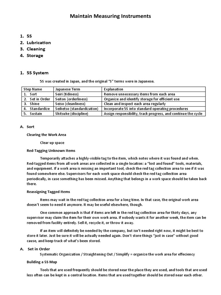 Maintain Measuring Instruments | PDF | Business