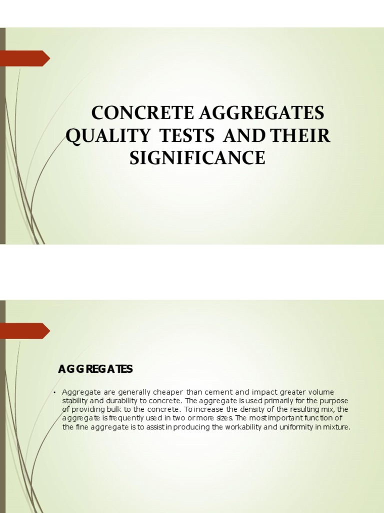 Coarse Aggregate and Fine Aggregate | PDF | Concrete | Construction ...