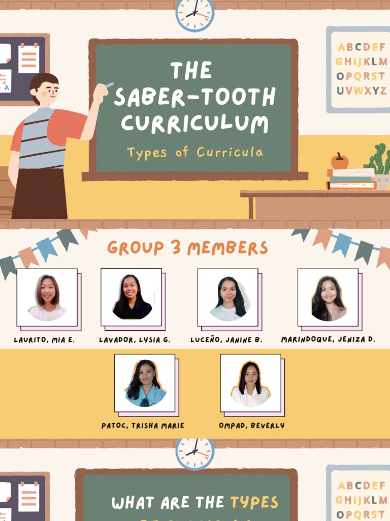 Saber-Tooth Curriculum (Types of Curricula) GROUP 3 | PDF