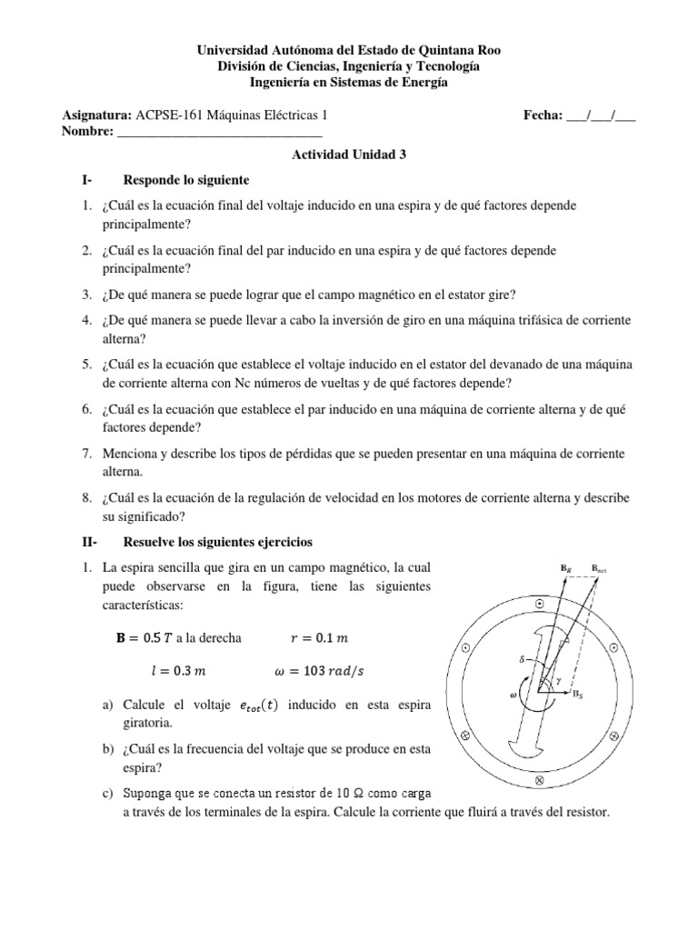 Análisis de conceptos y resolución de ejercicios sobre máquinas eléctricas | PDF | Generador ...