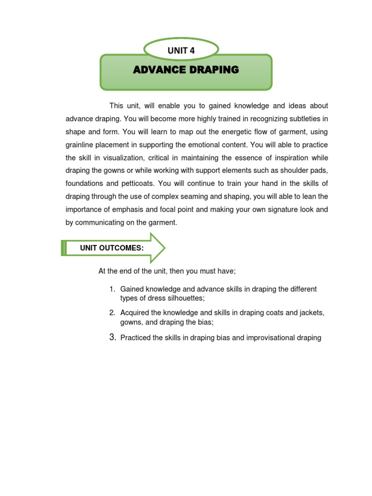 Module 4 Lesson 1 | PDF | Seam (Sewing) | Clothing