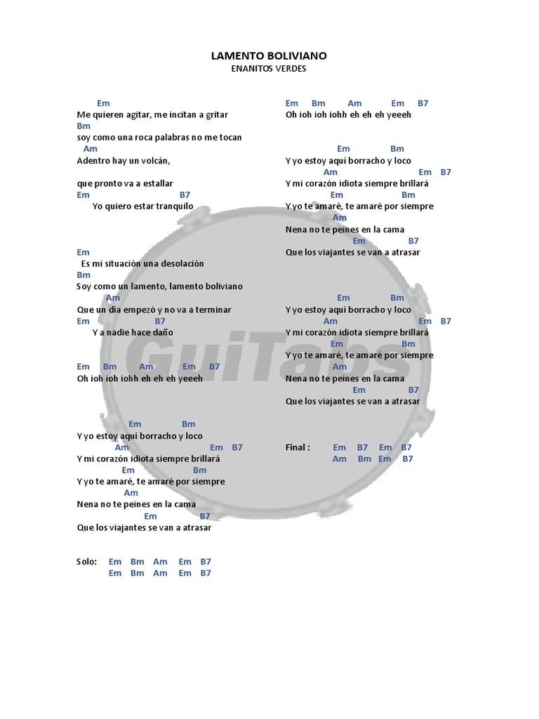 Lamento Boliviano Guitarra | PDF