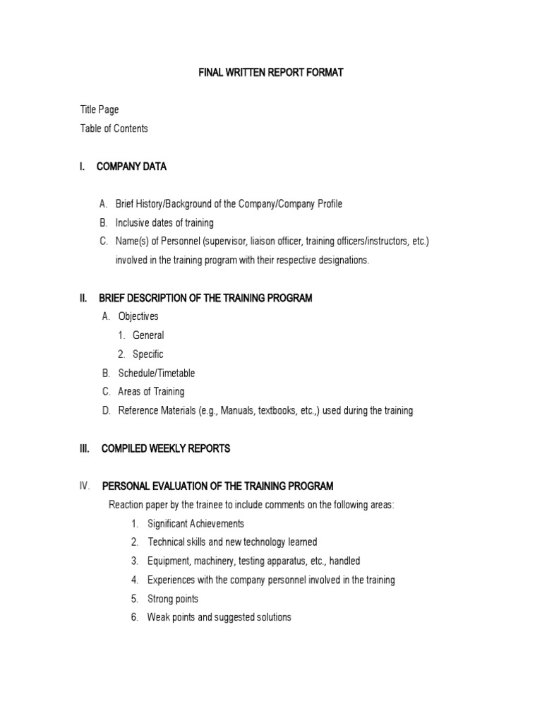 Ojt Final Written Report Format | PDF | Behavior Modification | Learning