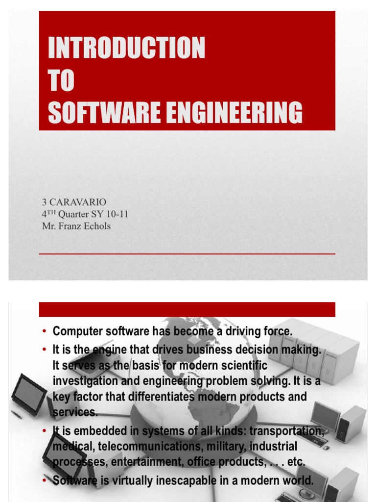 4-1 Intro To Software Eng | Download Free PDF | Software | Computer Program