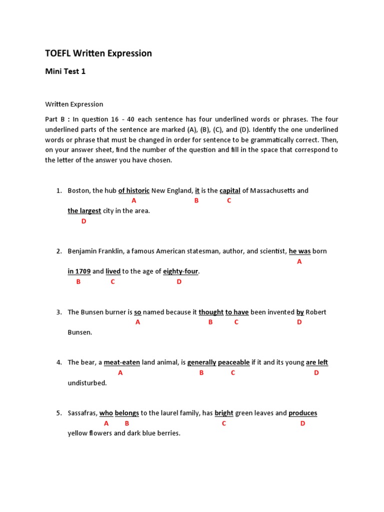 Toefl 1 | PDF