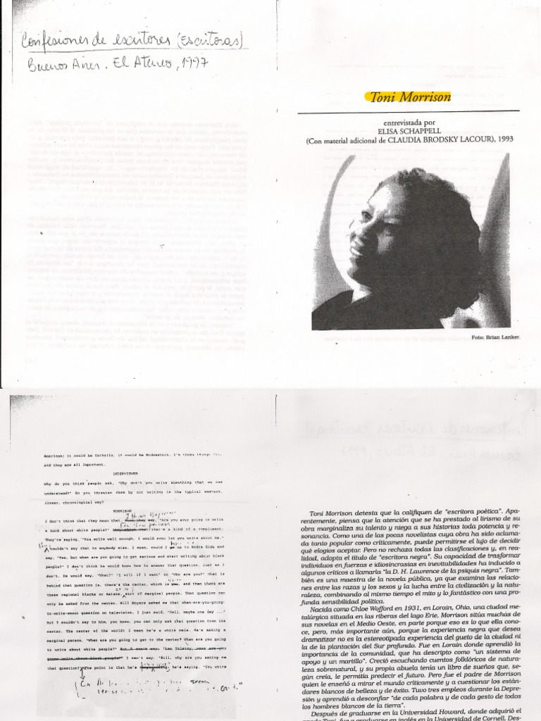 Entrevista A Toni Morrison | PDF