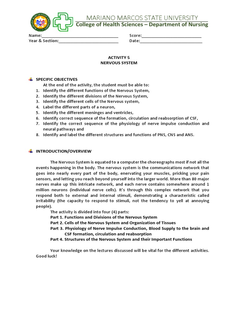 NS Part 1 | PDF | Central Nervous System | Nervous System