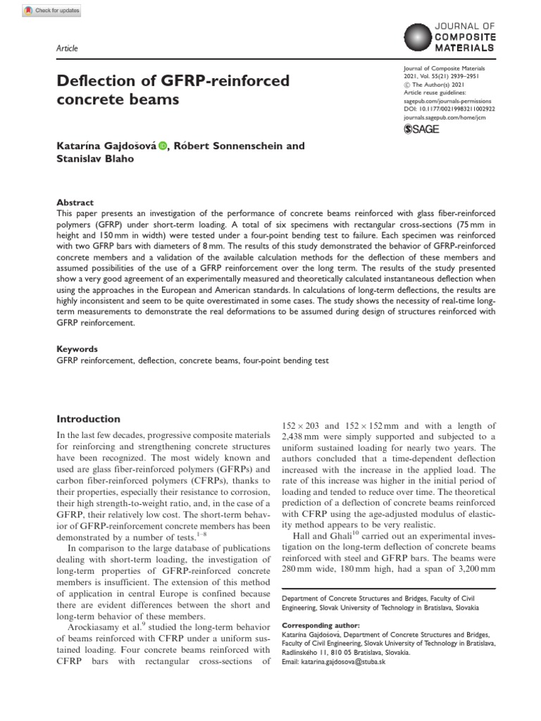 Deflection of GFRP-reinforced | PDF | Beam (Structure) | Deformation ...