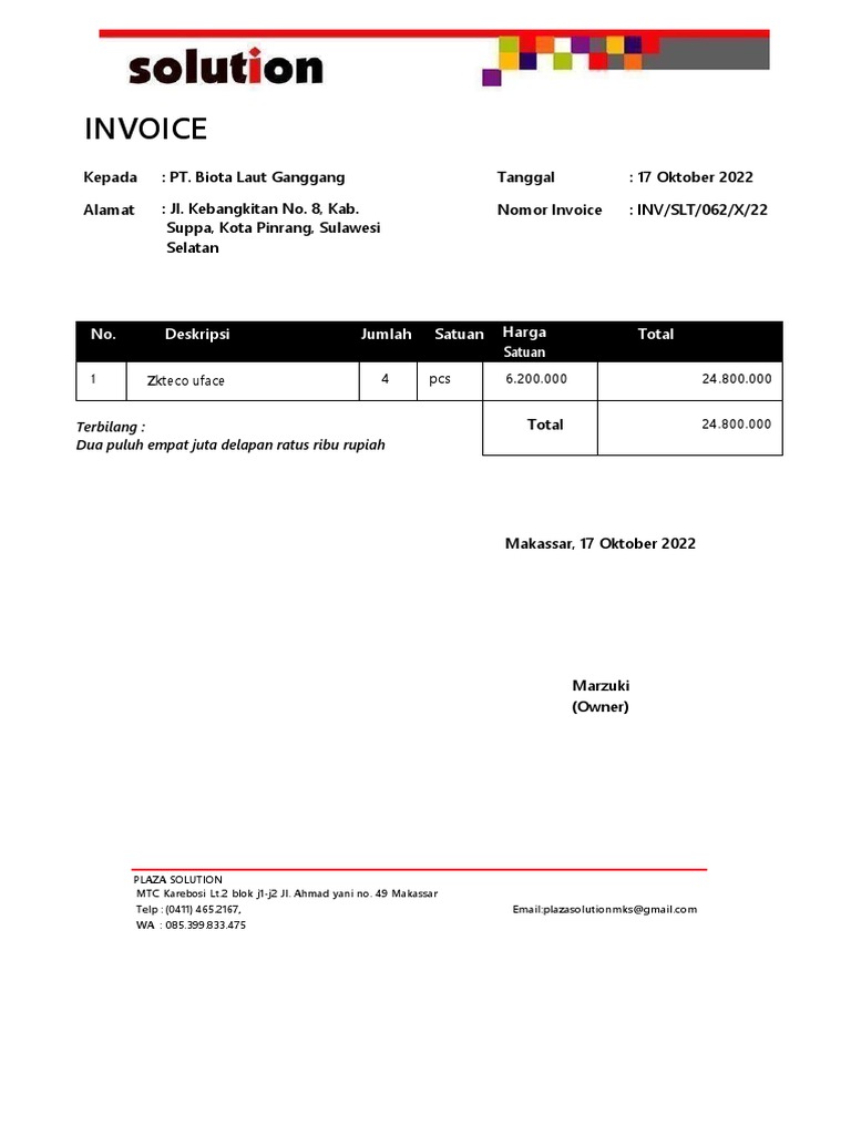Cara Mudah Membuat Invoice Penjualan Barang | PDF