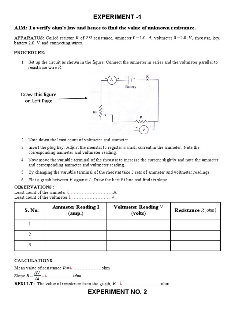 ICSE Class 10 Physics Experiments Update 16 Nov | PDF | Electrical ...