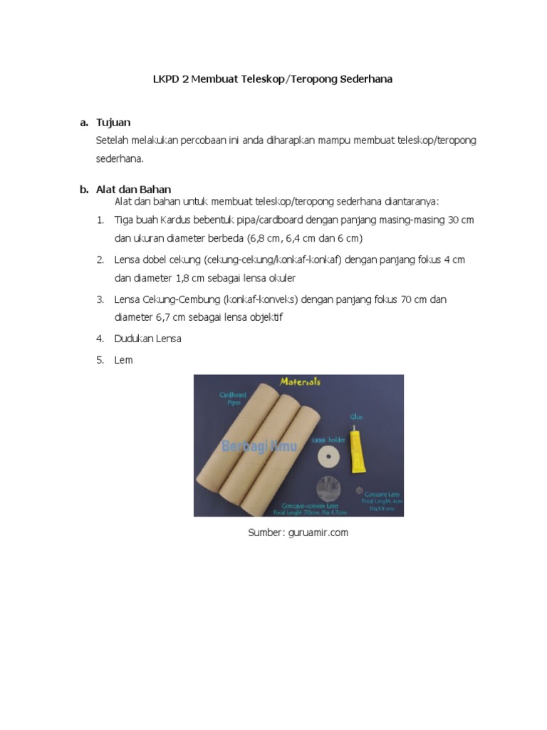 Building a Simple Homemade Telescope | PDF