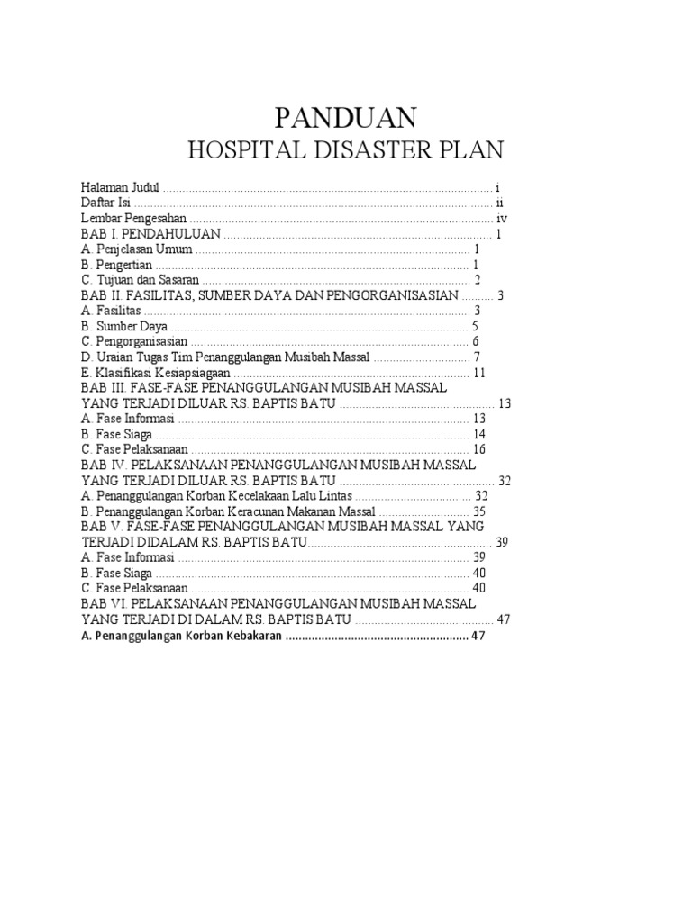 Panduan Disaster Plan | PDF