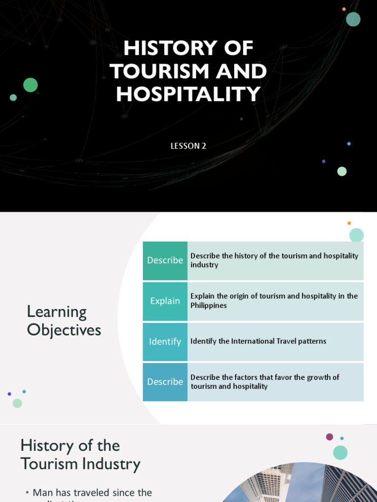 Lesson 2 History of Tourism and Hospitality | PDF | Social Science | Art