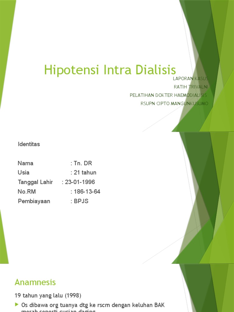 Laporan Kasus HD Hipotensi Intra Dialisis Qu | PDF