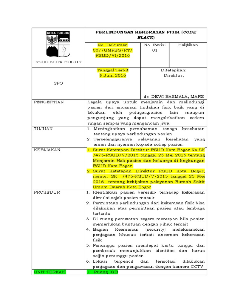 Spo Code Black | PDF