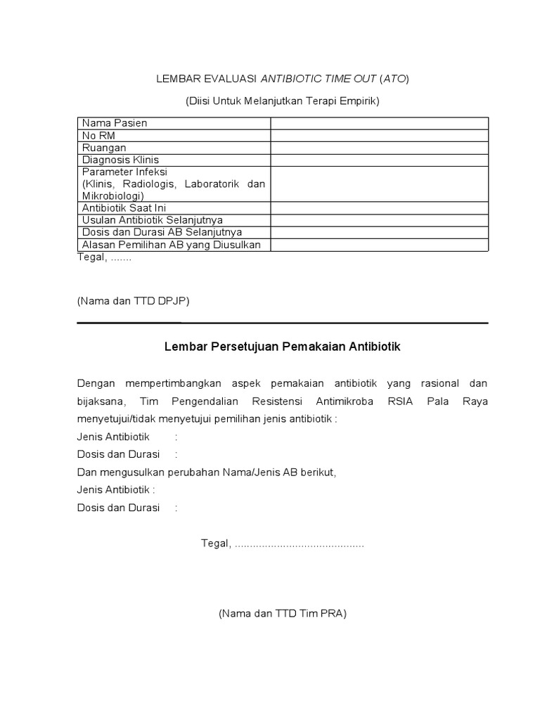 Lembar Form Ppra ASO, ATO, Retriksi | PDF