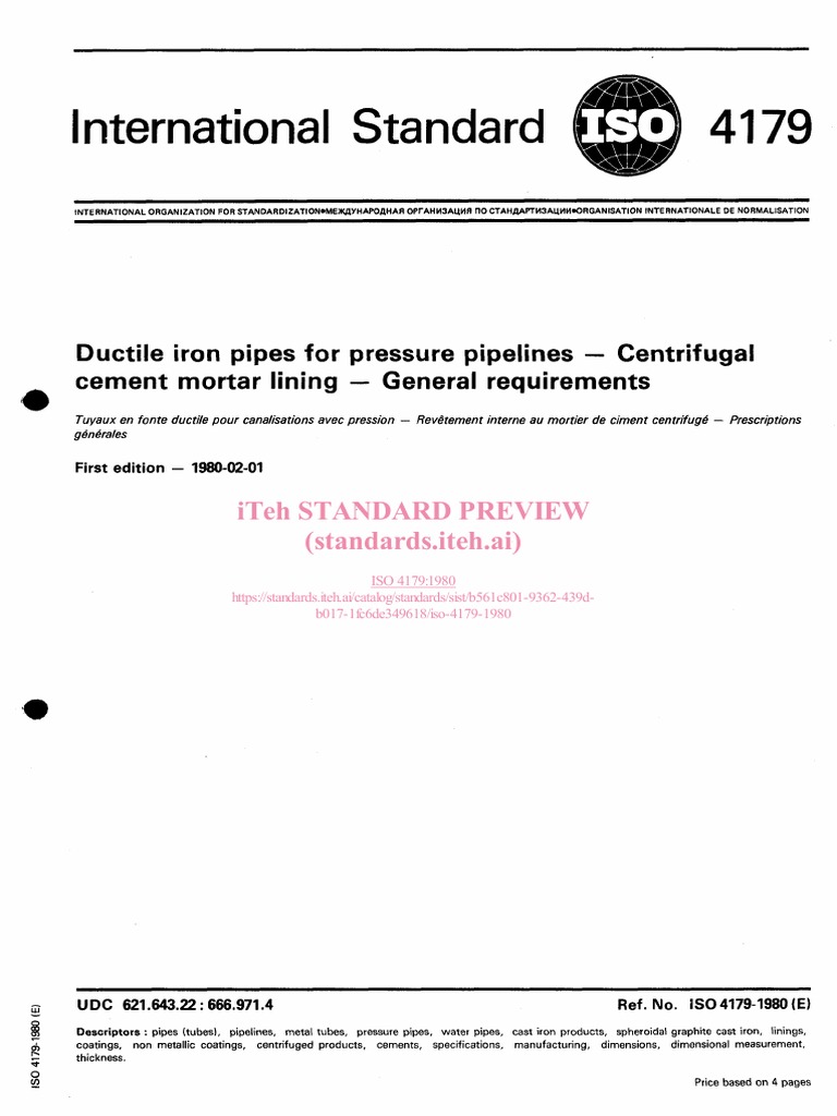 Iso 4179 1980 | PDF