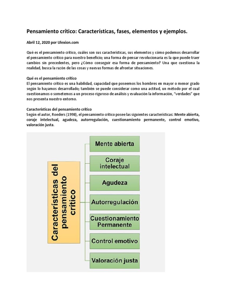 5.1 Pensamiento Crítico | PDF | Crecimiento personal y profesional